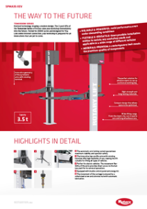 Brochure - Rotary 2 Post Lift 3.5t - SPMA35-XEV - Bodyshop Solutions